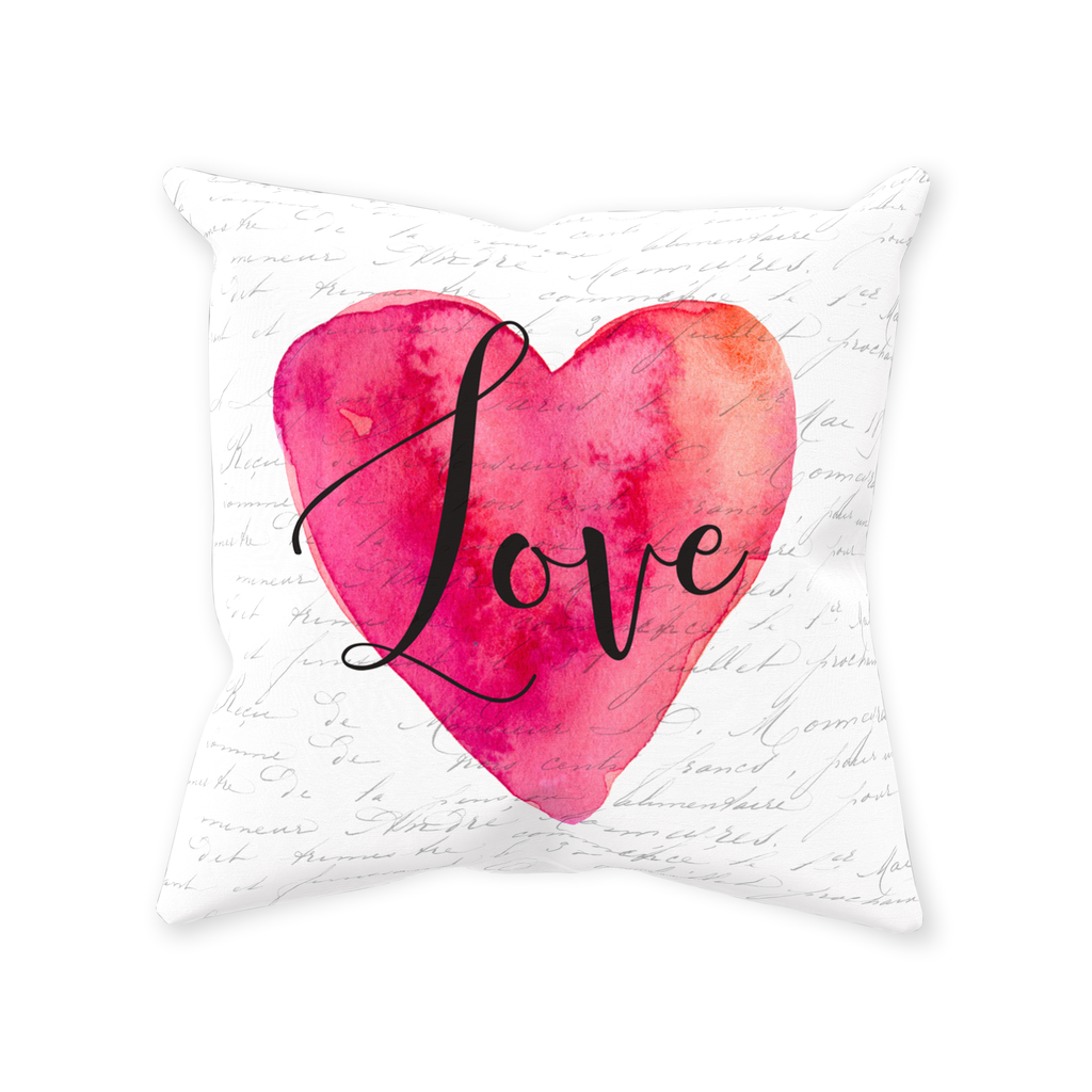 Love & Heart Throw Pillow